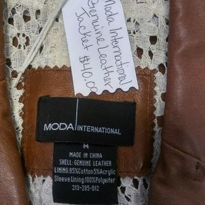 Moda International | Jackets & Coats | Genuine Leather Jacket | Poshmark